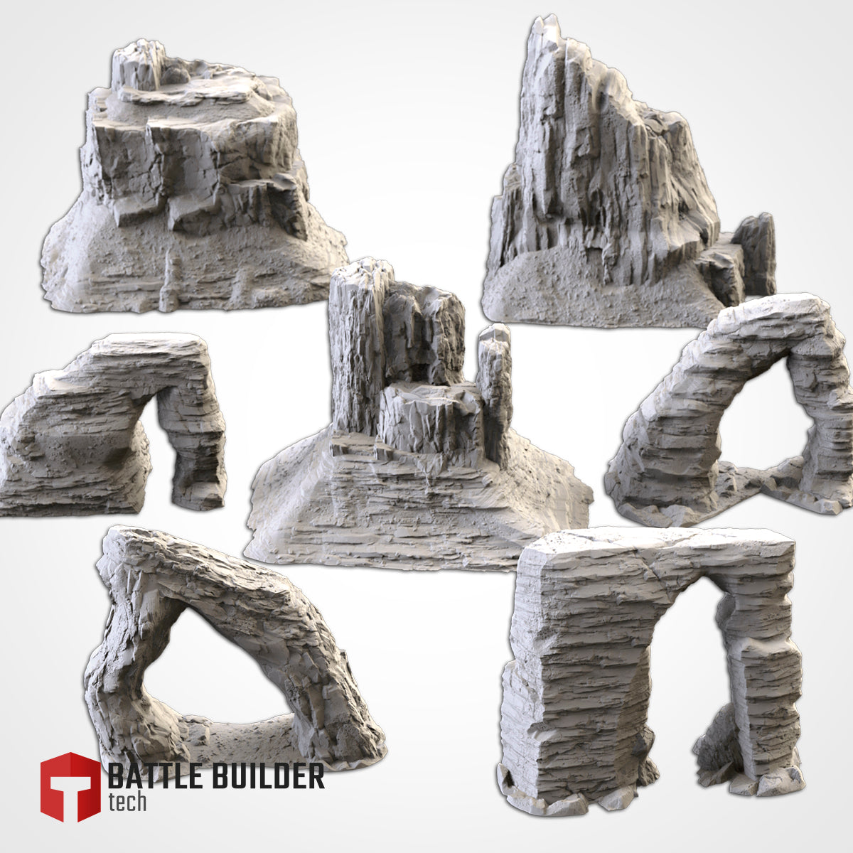 Desert Mountains Terrain – 3D Printed Scenery for Warhammer & DnD ...