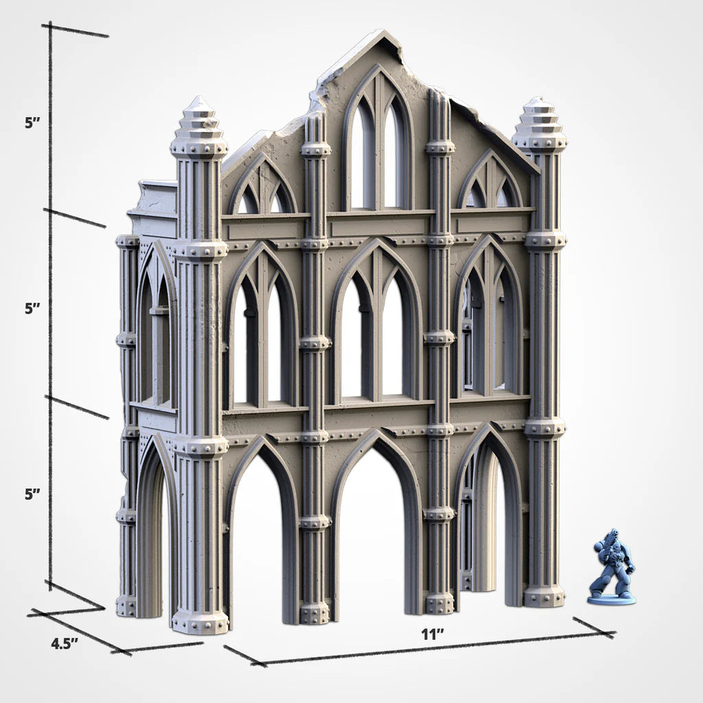 Cathedral Ruins Terrain – 3D Printed Scenery for Warhammer & DnD ...