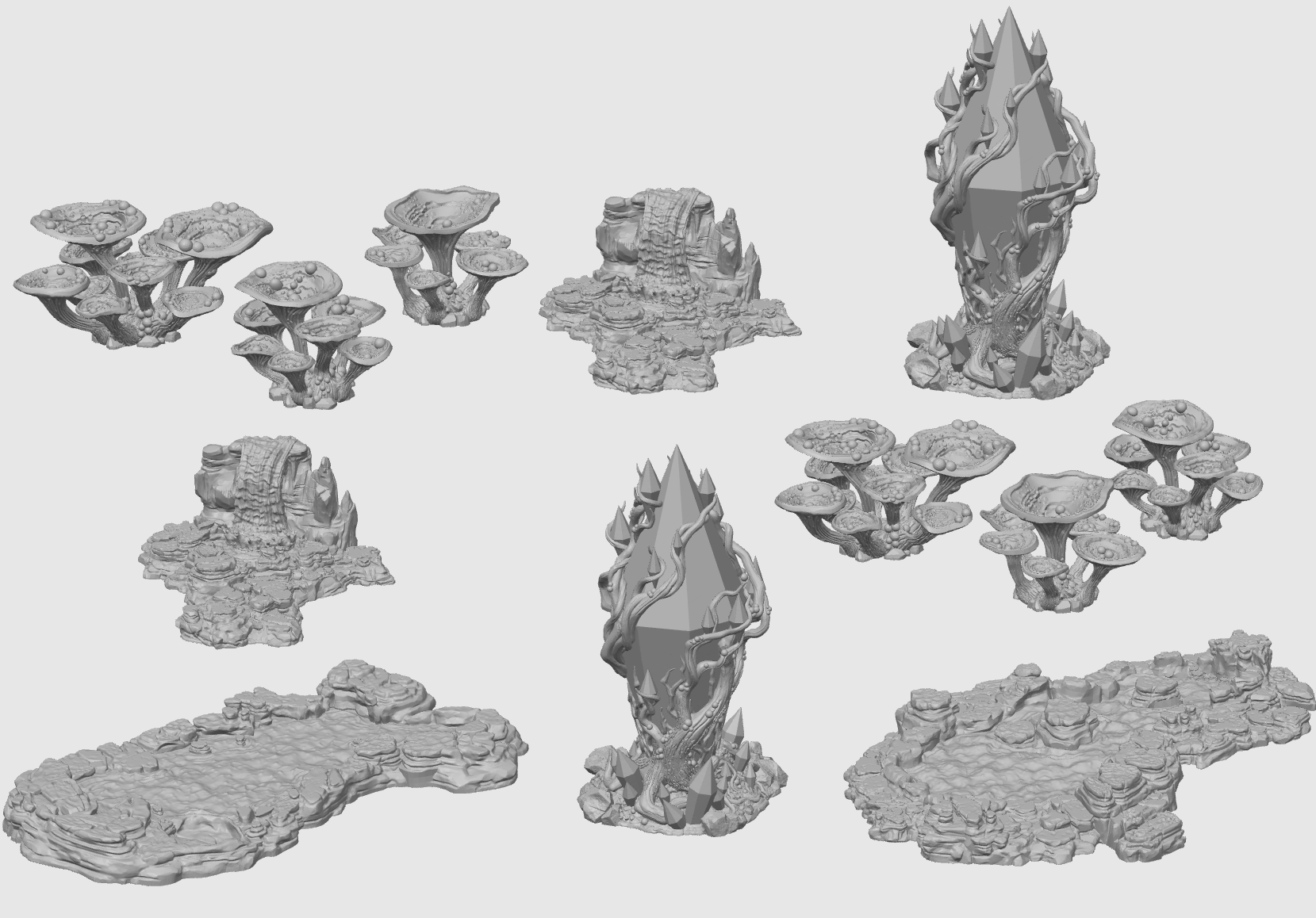 Cave Terrain Pack – Age of Sigmar Gloomspite Gitz Grotto Set – Pandem ...