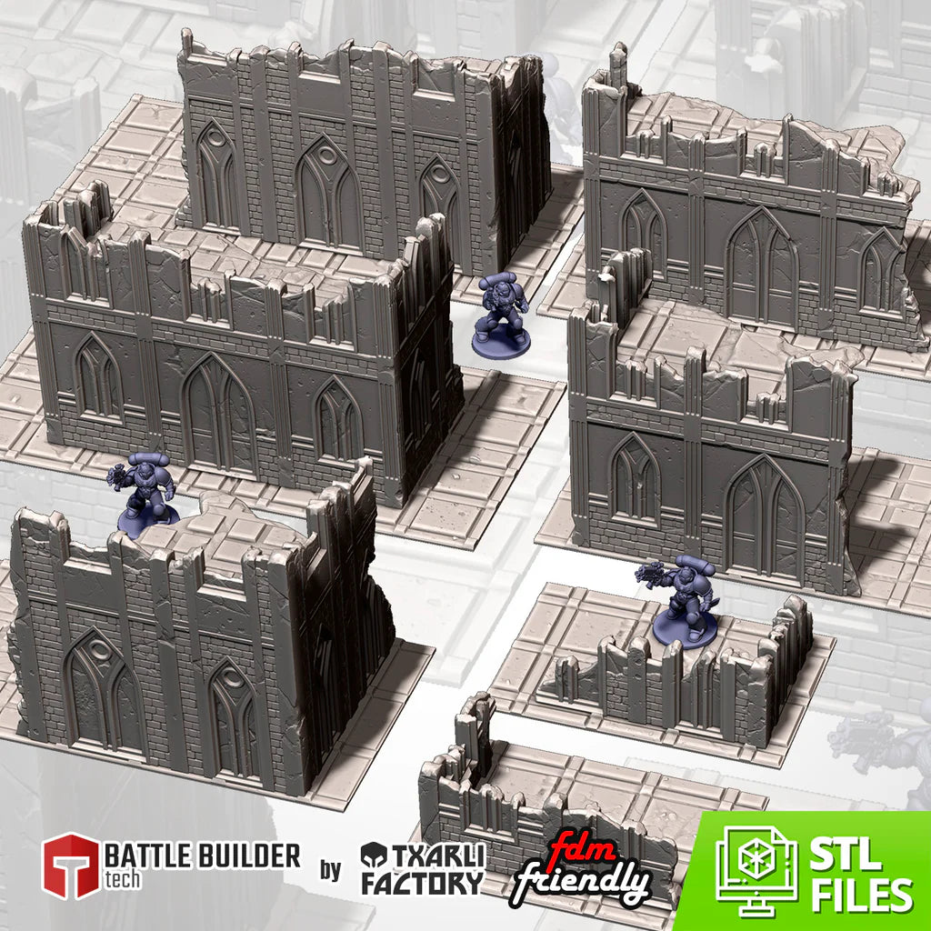 City Ruins Terrain – 3D Printed Scenery for Warhammer & DnD – Pandem ...