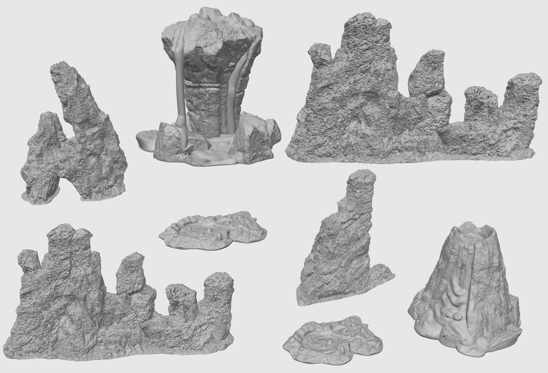 Volcanic Terrain Pack – Aqshy-themed Age of Sigmar Compatible Terrain ...