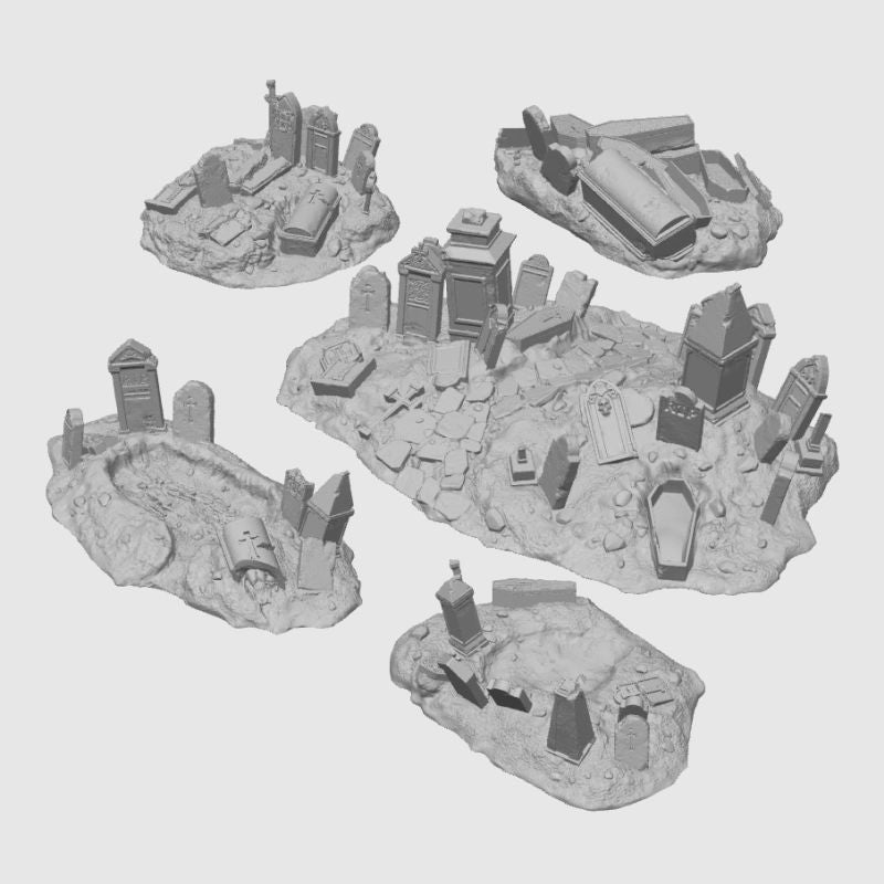 Graveyard Hills Terrain – 3D Printed Scenery for Warhammer & DnD ...