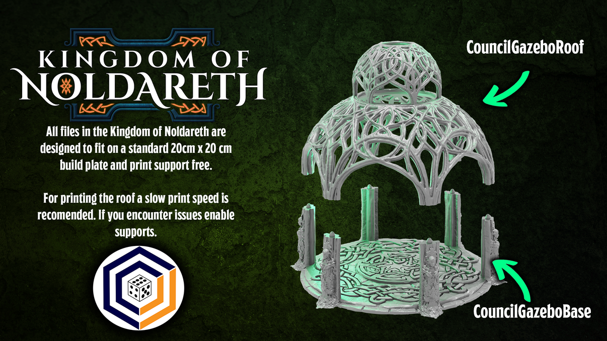 Council Gazebo – Kingdom of Noldareth Terrain for Warhammer & DnD ...